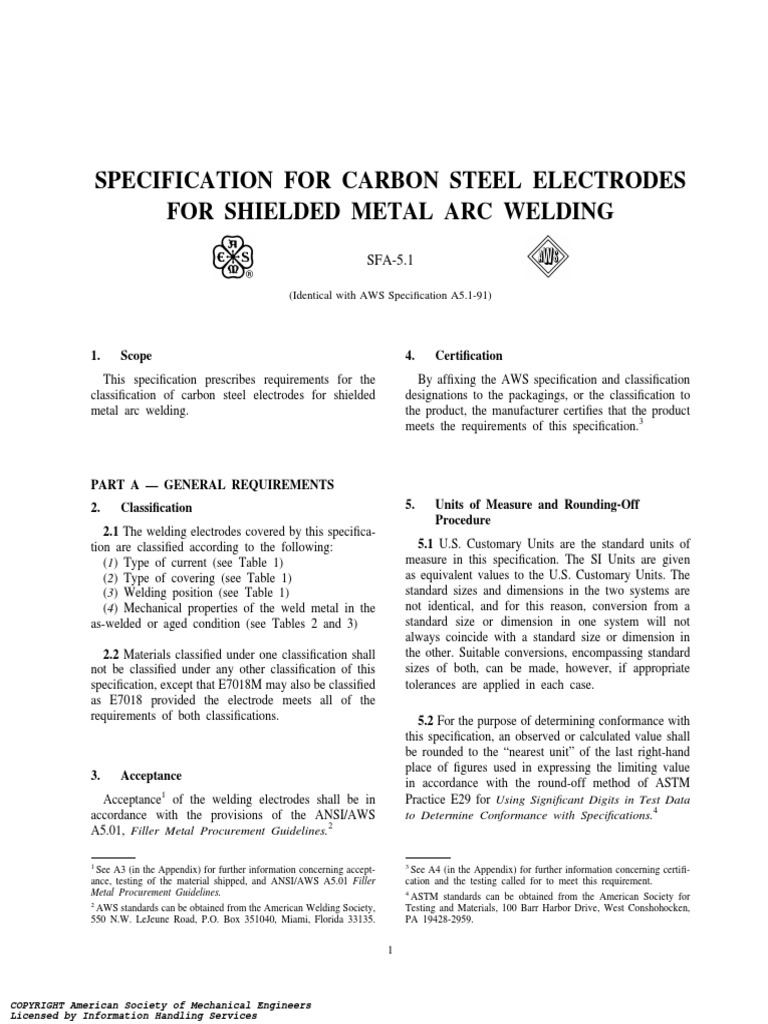 SFA-5.1.pdf | Ultimate Tensile Strength | Welding