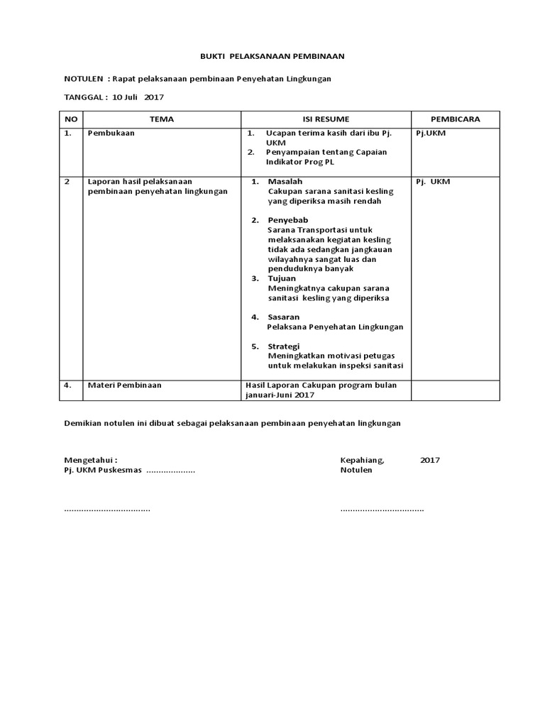 Jadwal Dan Bukti Pembinaan PJ UKM Ocee | PDF | Karier & Perkembangan | Bisnis