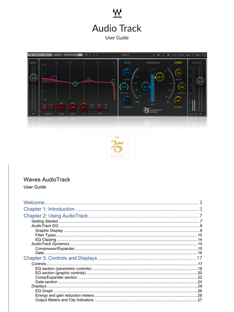 Audi o Track: User Gui de | Download Free PDF | Equalization (Audio) | Bandwidth (Signal Processing)