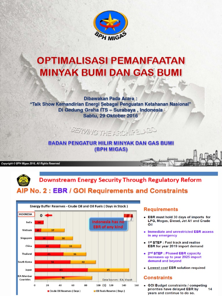 Optimalisasi Pemanfaatan Minyak Bumi Dan Gas Bumi: Di Gedung Graha ITS - Surabaya, Indonesia ...