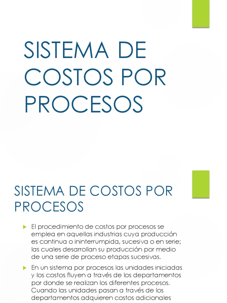Sistema de Costos Por Procesos | PDF | Industrias | Science