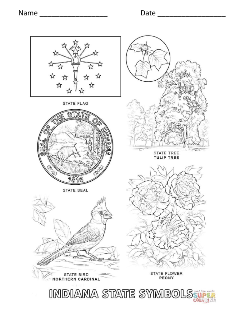 Indiana Coloring Page | PDF
