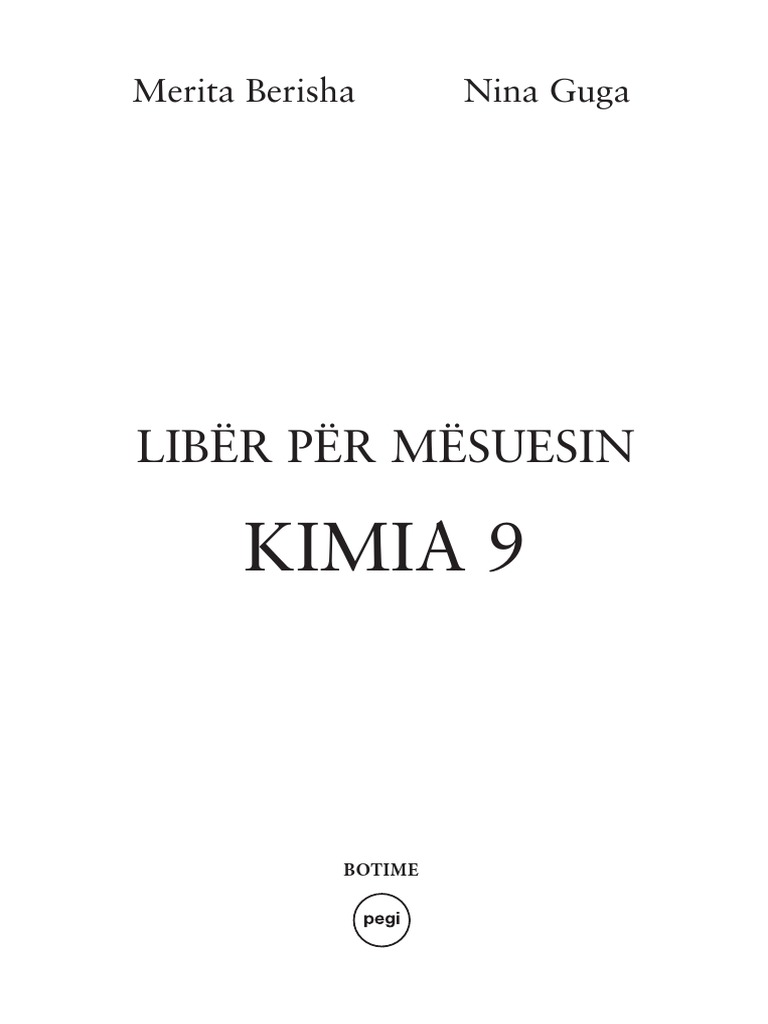 Liber Mesuesi Kimia 9 PDF | PDF