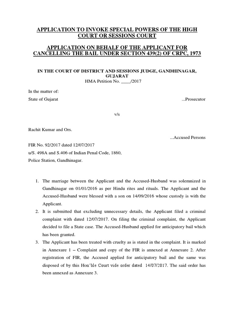Cancellation of Bail | PDF | Bail | Common Law