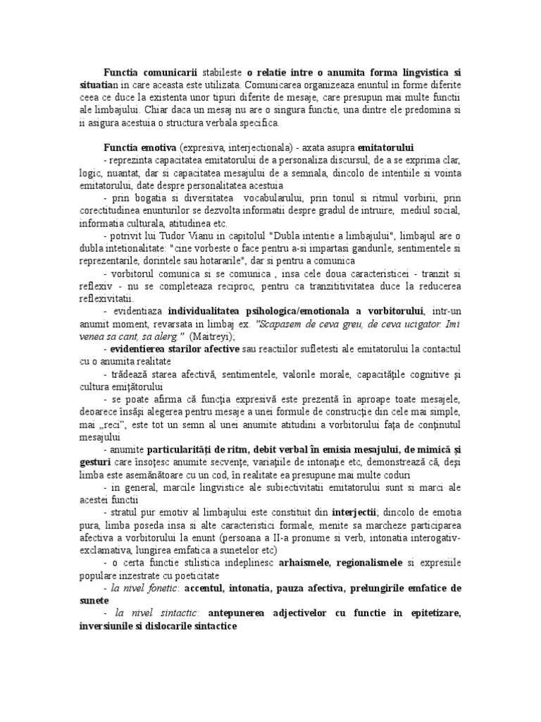 Functiile Comunicarii | PDF