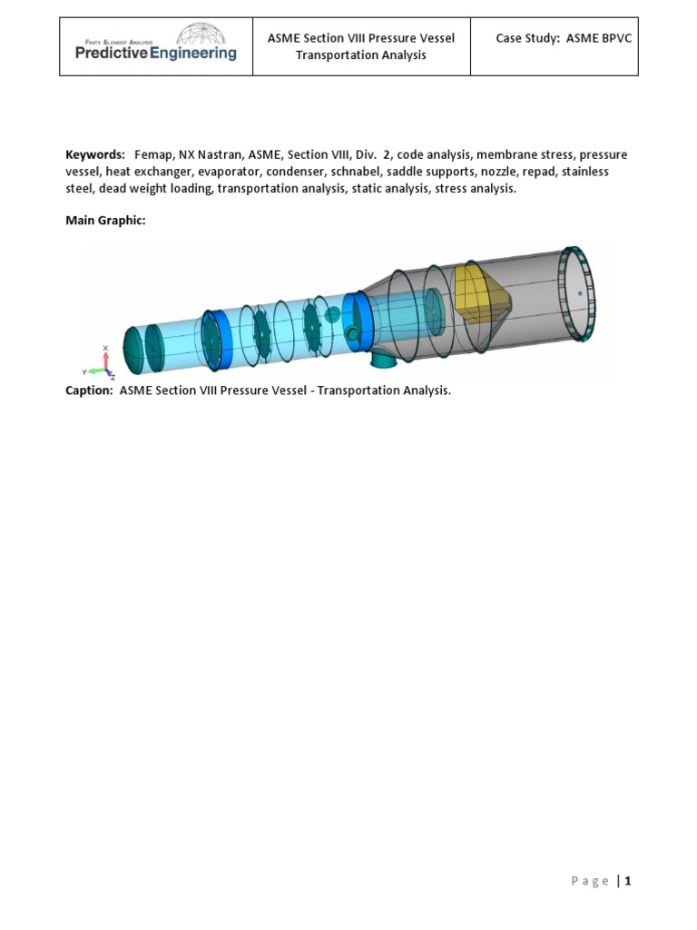 ASME Section VIII Pressure Vessel - Transportation Analysis | PDF ...