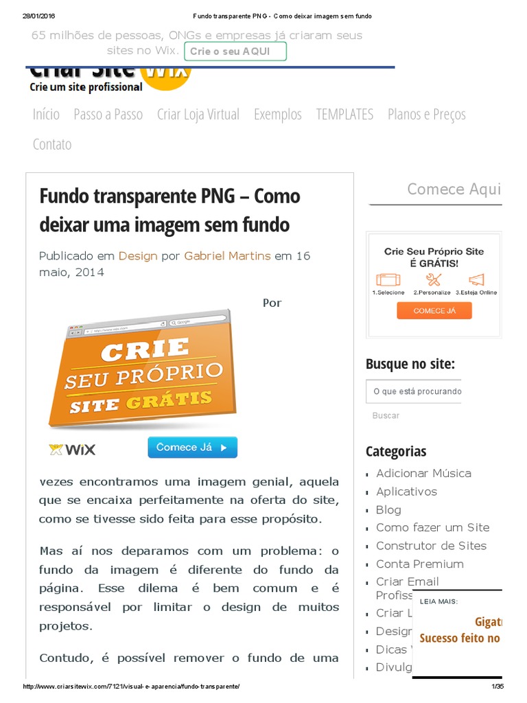 Fundo Transparente PNG - Como Deixar Imagem Sem Fundo | PDF | Marketing ...