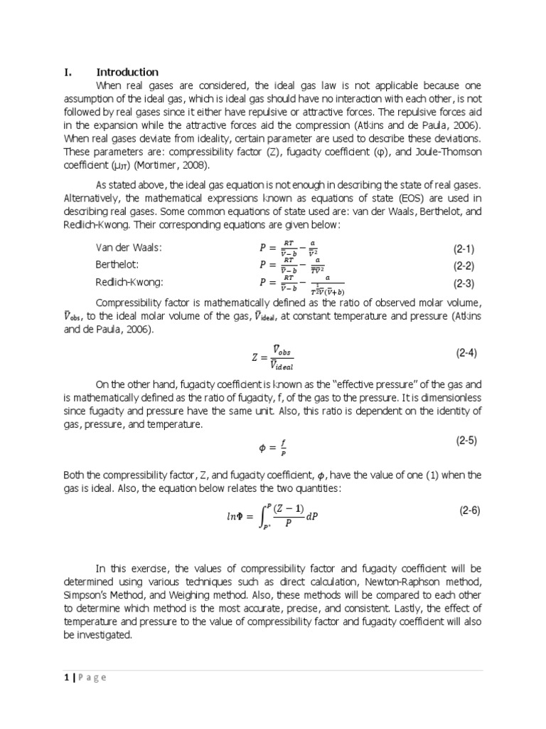 Full Report Molecular Weight Determination by Vapor Density Method ...