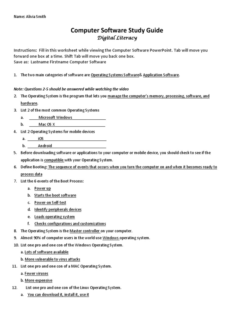 Diglit A s2 s1 1 A1 Operating Systems Apps Study Guide | PDF | Application Software | Graphical ...