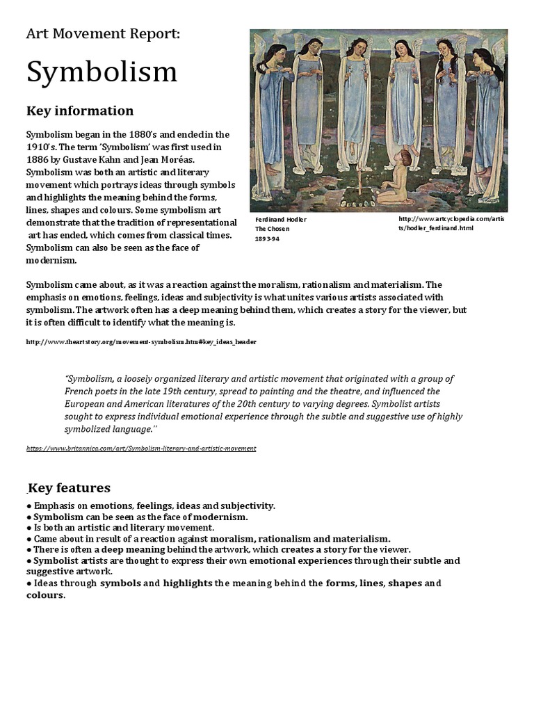 Symbolism: Art Movement Report | PDF | Paul Gauguin | Symbolism (Arts)