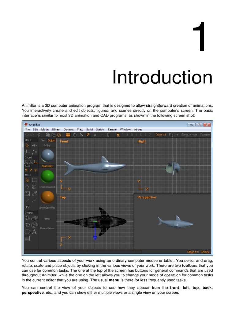 Anim8or Manual Chapter 1 Introduction | PDF | Computer Animation | 3 D ...