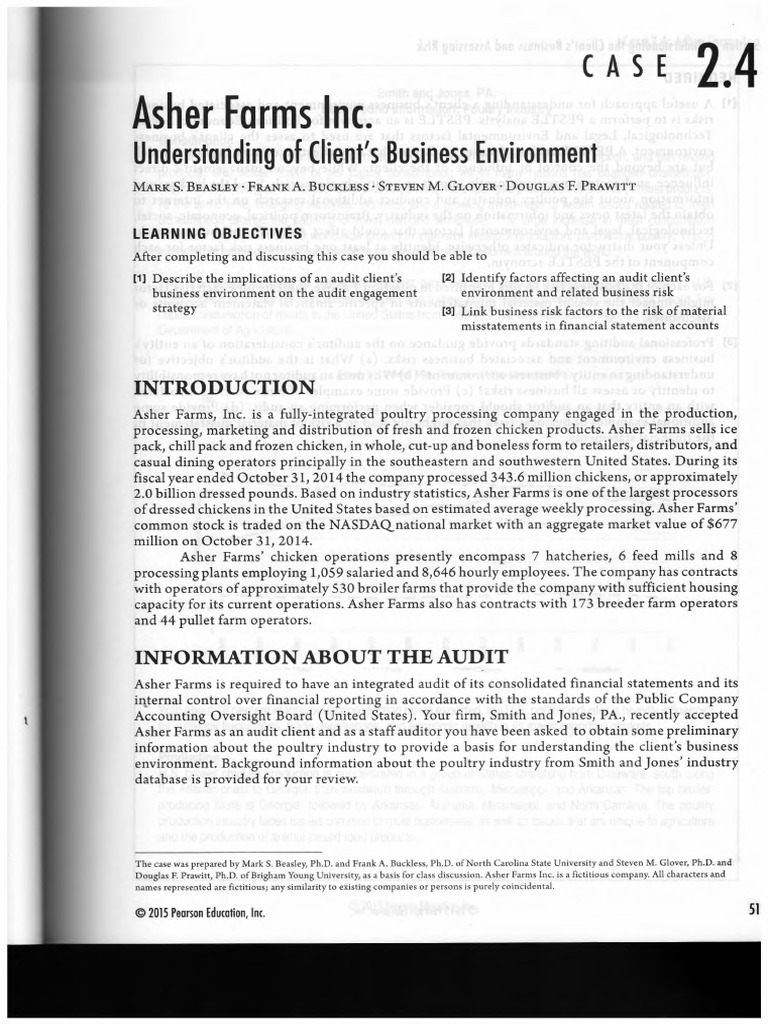 Case 2.4 Asher Farms Inc | PDF