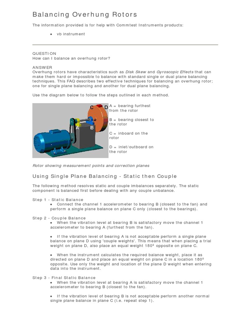 Overhung Rotor Balancing Guide | PDF