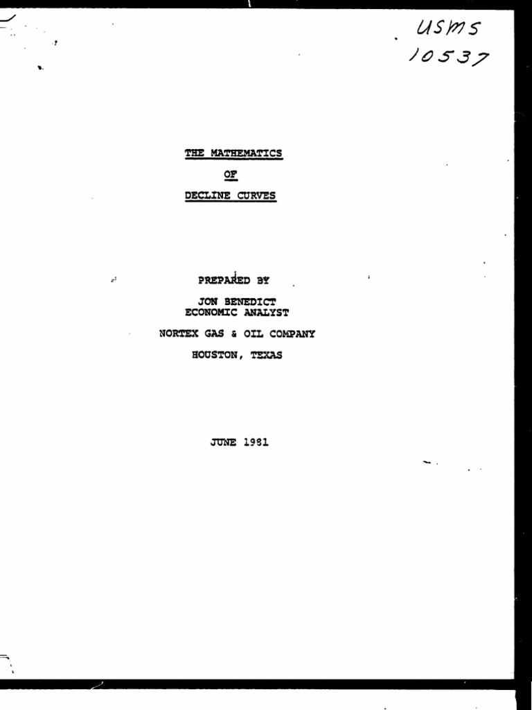 Decline Curve Equations: An Exponential Derivation | PDF | Exponential ...
