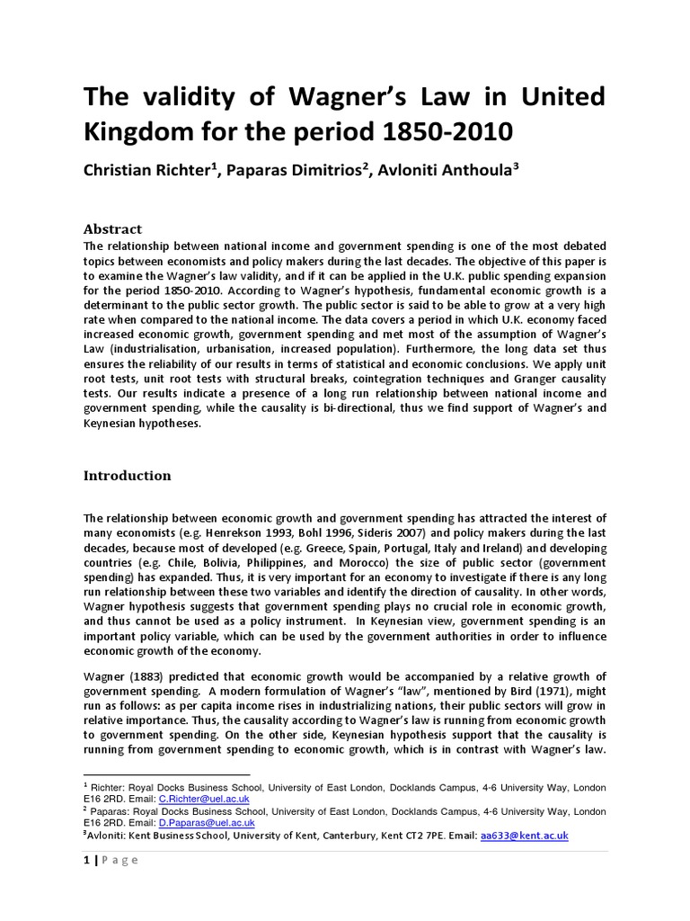 FINALMAYThe Validity of Wagner in UK | PDF | Statistical Significance ...