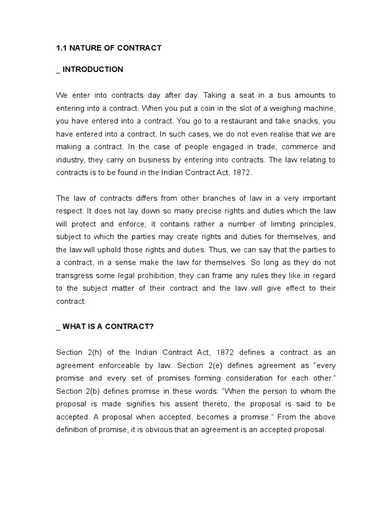 3 Nature of Contract | PDF | Contract Law | Legal Concepts