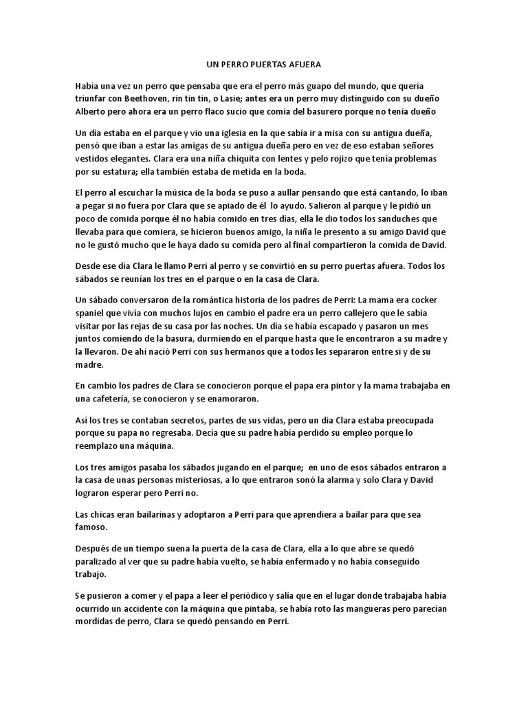 Un Perro Puertas Afuera | PDF | Perros | Ocio