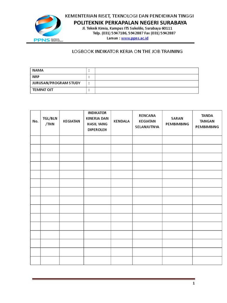 Logbook OJT | PDF
