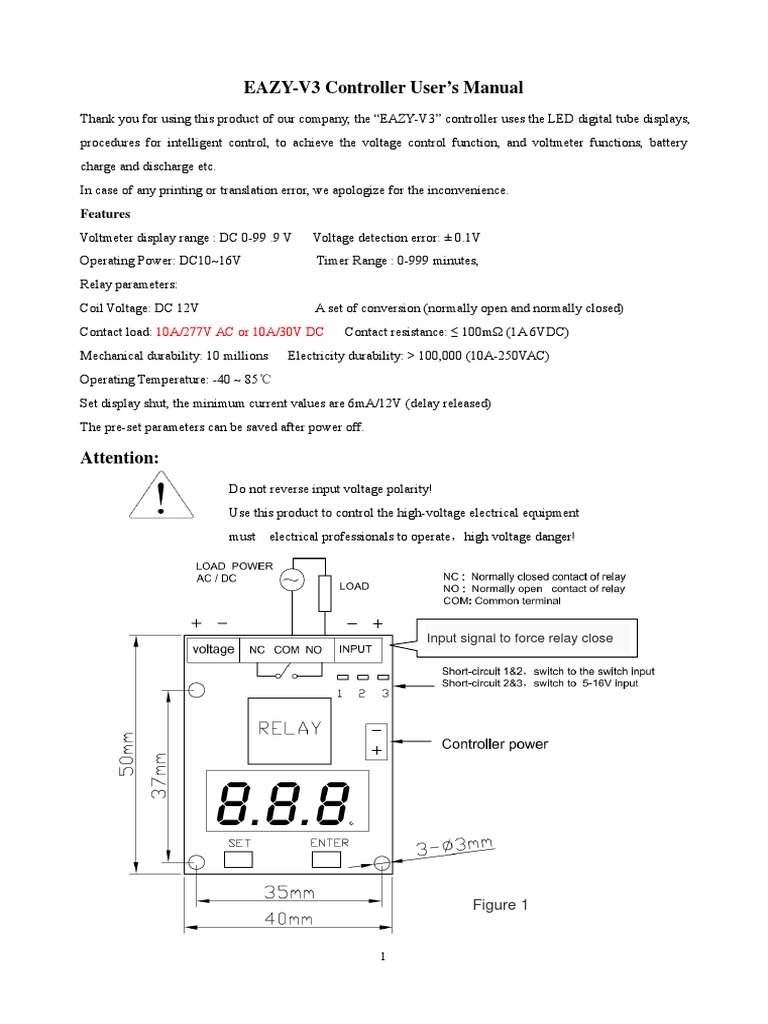 Eazy v3 Manual | PDF | Relay | Switch
