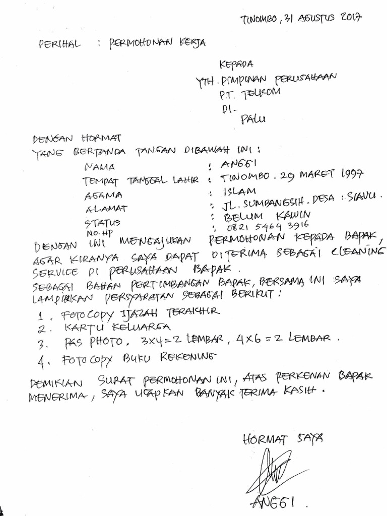 Contoh CV Cleaning Service | PDF