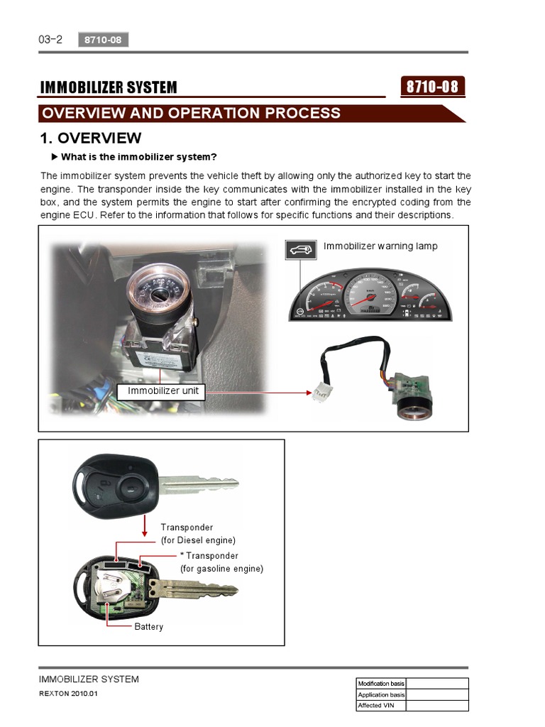 Immobilizer System | PDF | Systems Engineering | Electronics