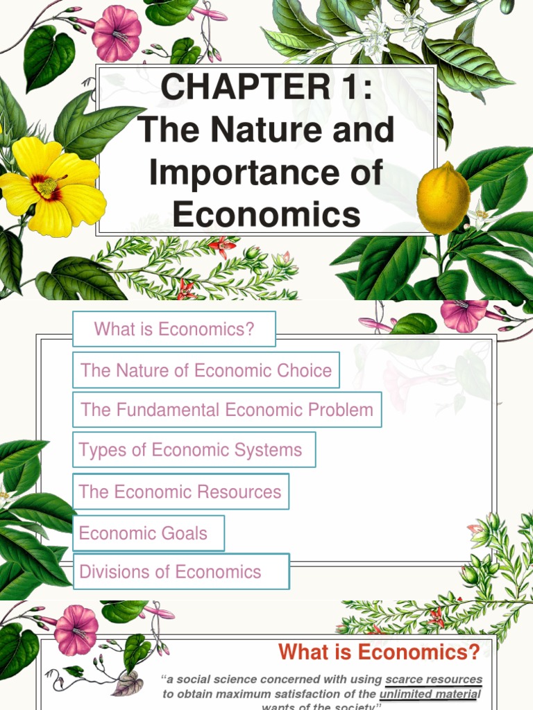 CHAPTER 1. Nature and Importance of Economics | Factors Of Production ...