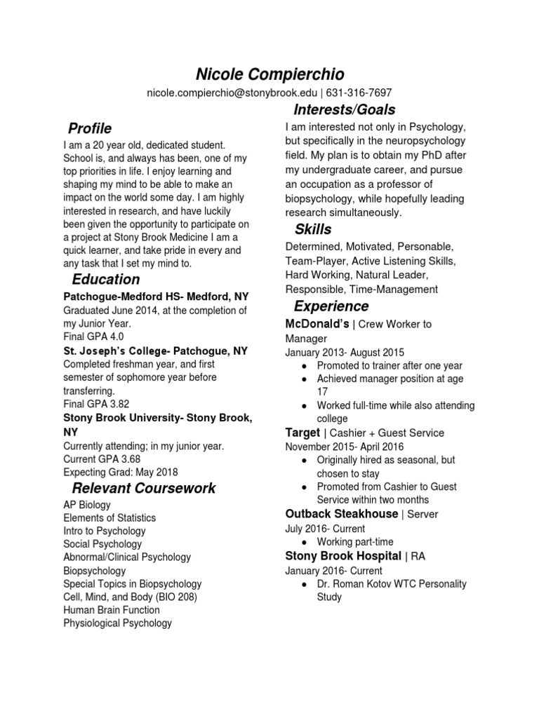 CV | PDF | Behavioral Neuroscience | Psychology