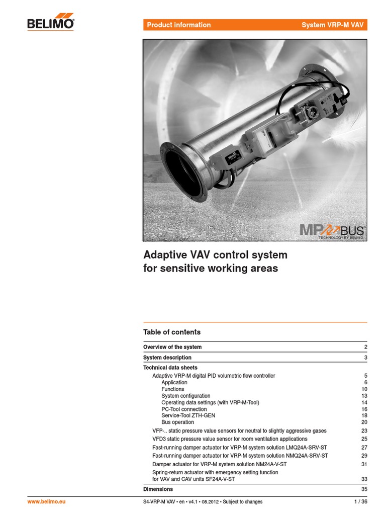 Belimo Vrp-m Vav 4 1 En | Actuator | Electrical Engineering