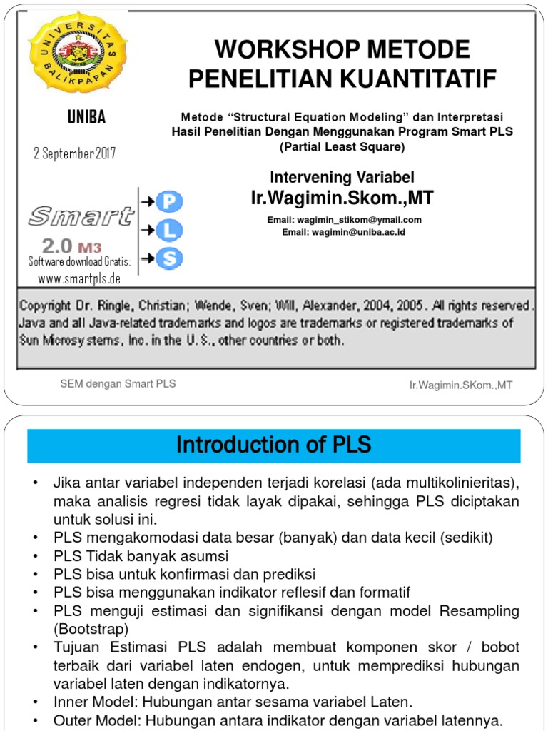1 Modul SEM Dengan PLS - Intervening-1 | PDF