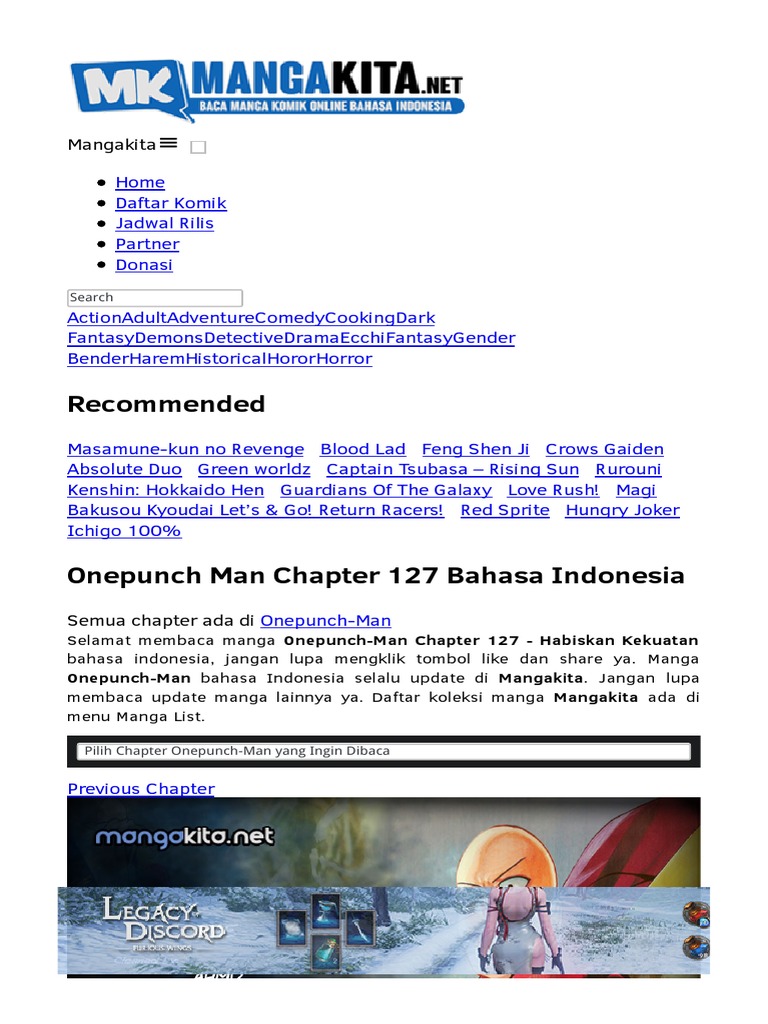 Onepunch Man Chapter 127 Bahasa Indonesia - Mangakita | PDF