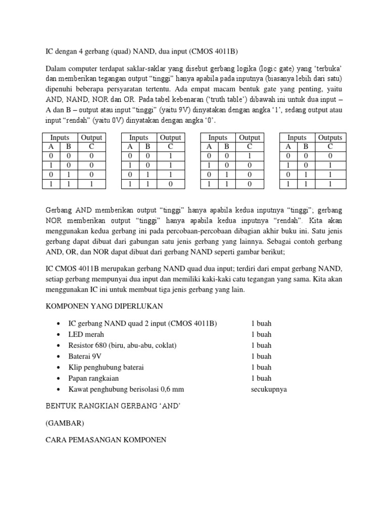 Cmos 4011b | PDF | Teknologi & Rekayasa