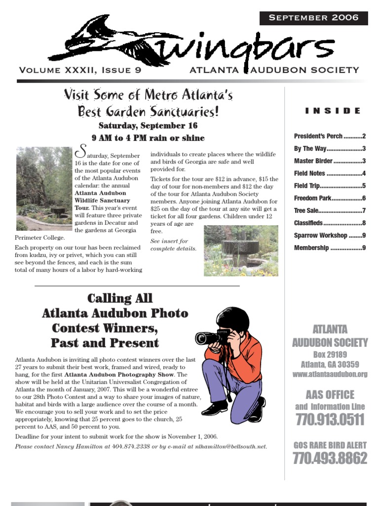 Atlanta Audubon Society Events Update | PDF | Paravians | Birds