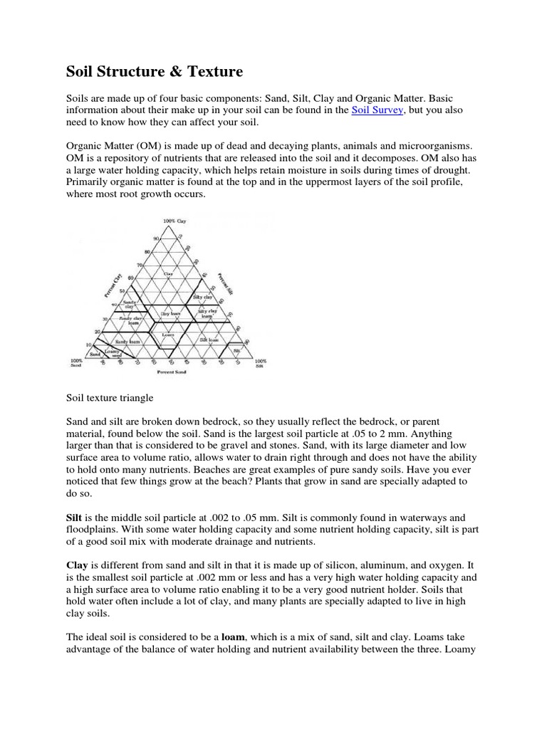 Soil Structure | PDF | Loam | Sand