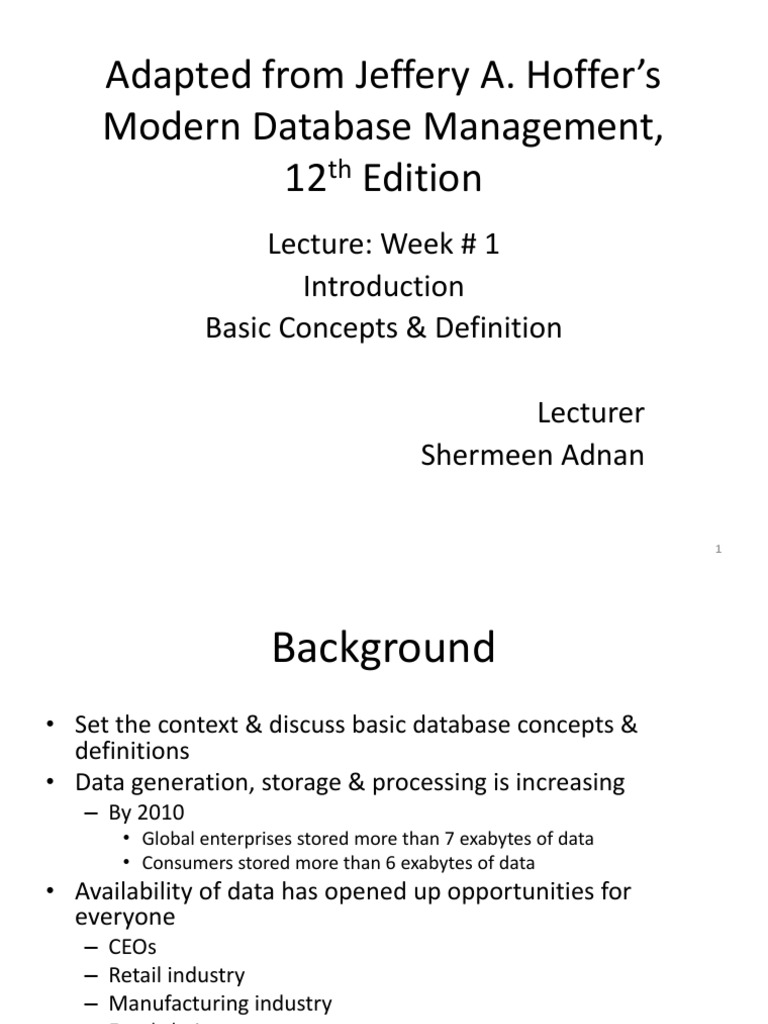 Modern Database Management | PDF | Databases | Data