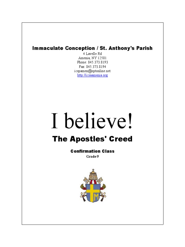 Apostles Creed | PDF | God The Father | Jesus