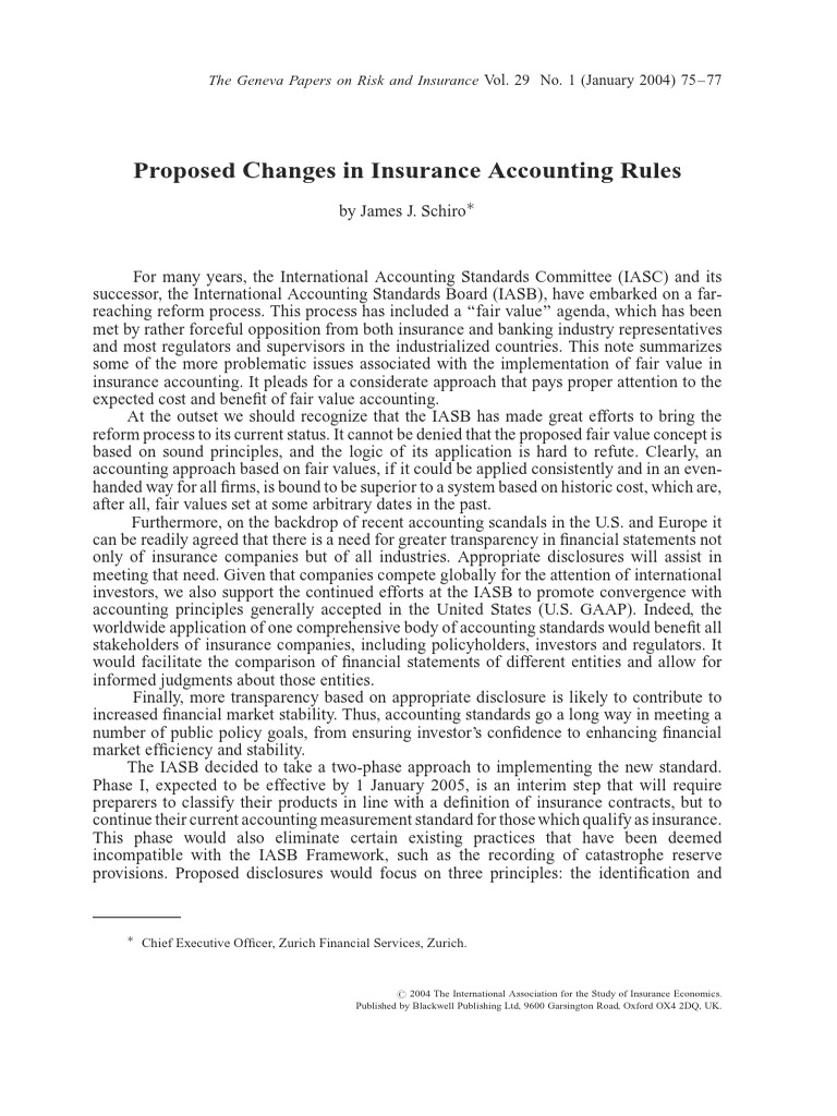 Insurance Accounting Rule Changes Explained | PDF | Fair Value | Insurance