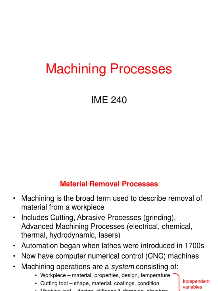 Machining Processes 4 | PDF | Machining | Drilling