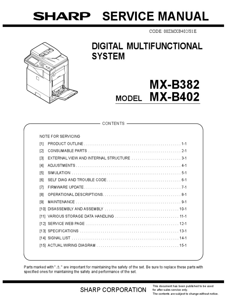 Sharp MX b382 MX b402 | PDF | Fax | Electrical Connector