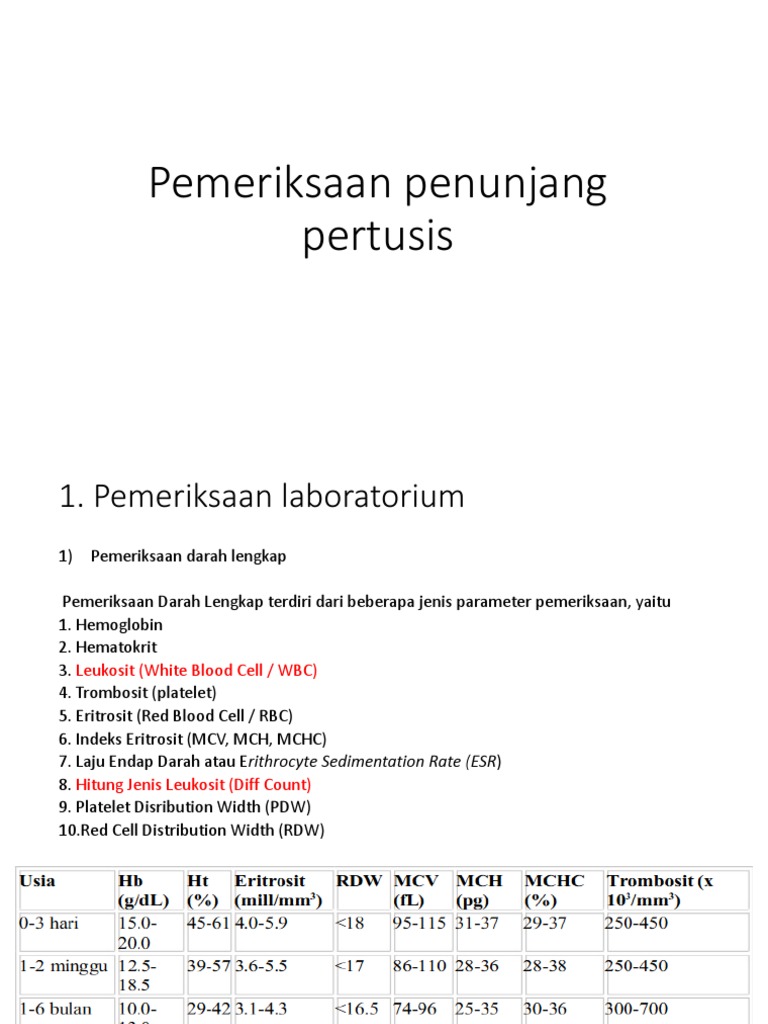 Pemeriksaan Penunjang Pertusis | PDF