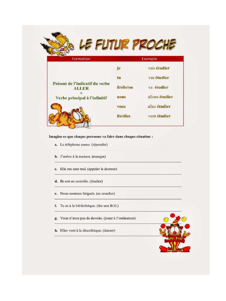 Futur Proche activities