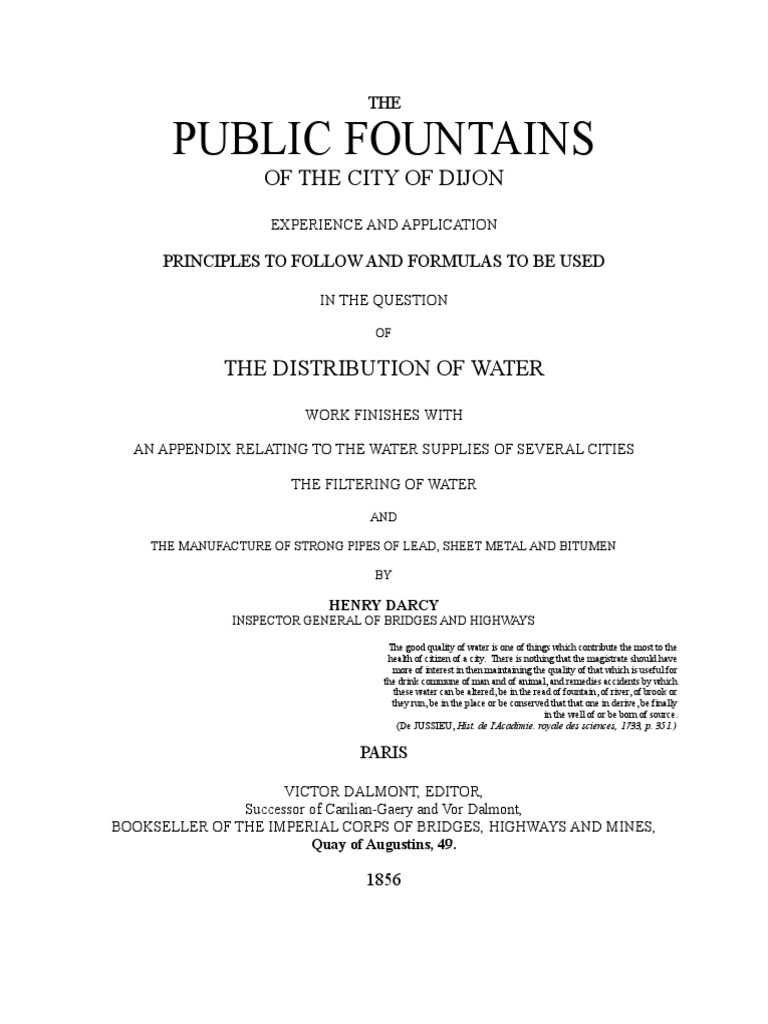 Darcy Text English | PDF | Pressure Measurement | Pressure