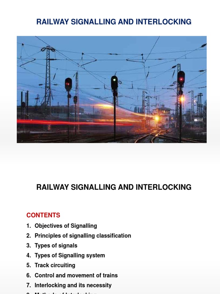 Railway Engineering-10 - Signalling and Interlocking | PDF | Track ...