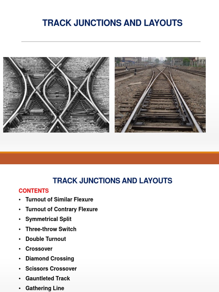 Types of Railway Track Junctions | PDF | Rail Transport | Civil Engineering