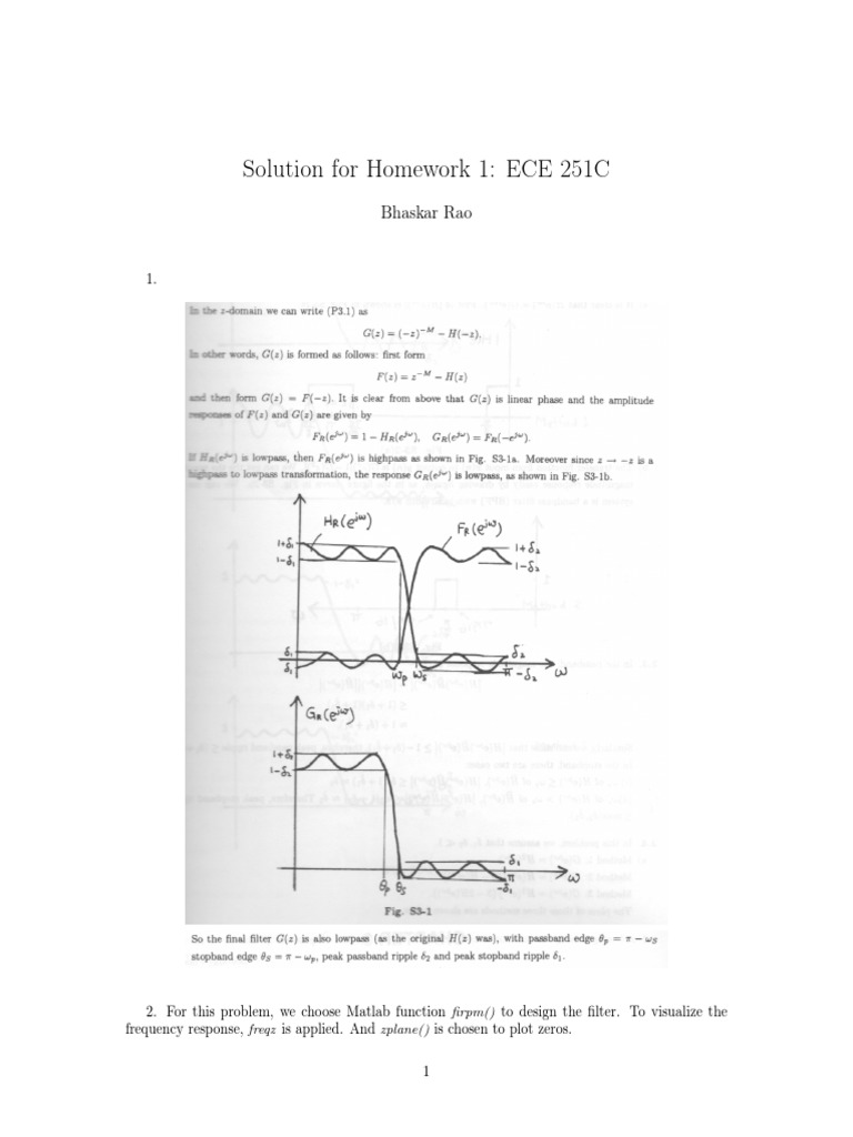 Hw1 Solution Pdf