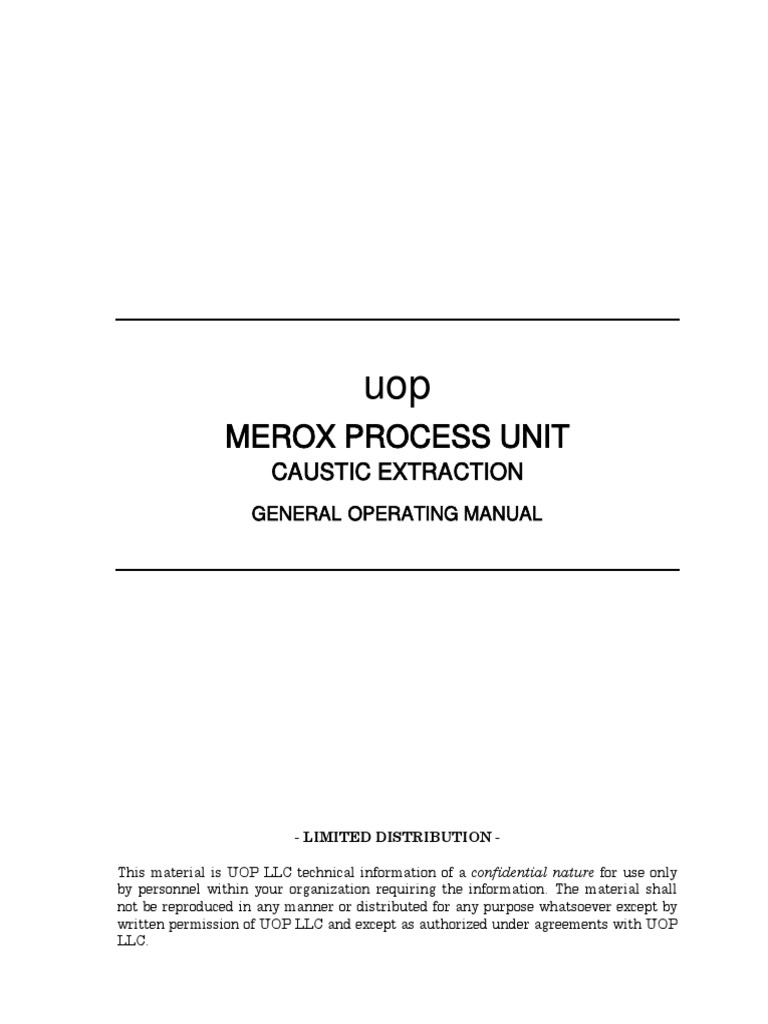 Merox Caustic Extraction | PDF | Thiol | Chemical Compounds
