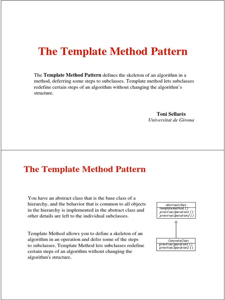 Template Method Toni | PDF | Method (Computer Programming ...