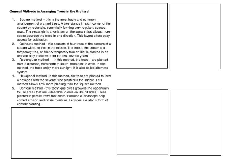 General Methods in Arranging Trees in The Orchard | PDF | Home & Garden ...