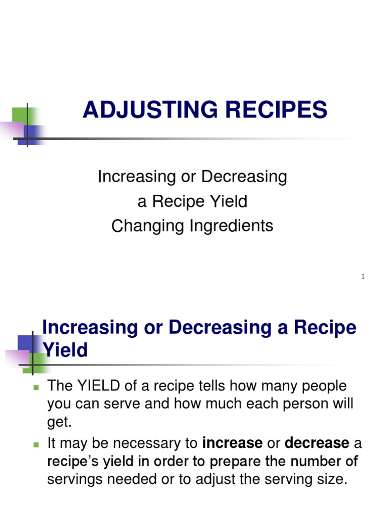 9 fn41 2 05 Adjusting Recipes | PDF | Chocolate | Recipe