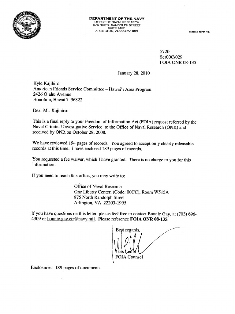 NCIS FOIA 5720 F07-0028 (ONR 08-135) P 314-315, 550-560, 564-576 | PDF ...