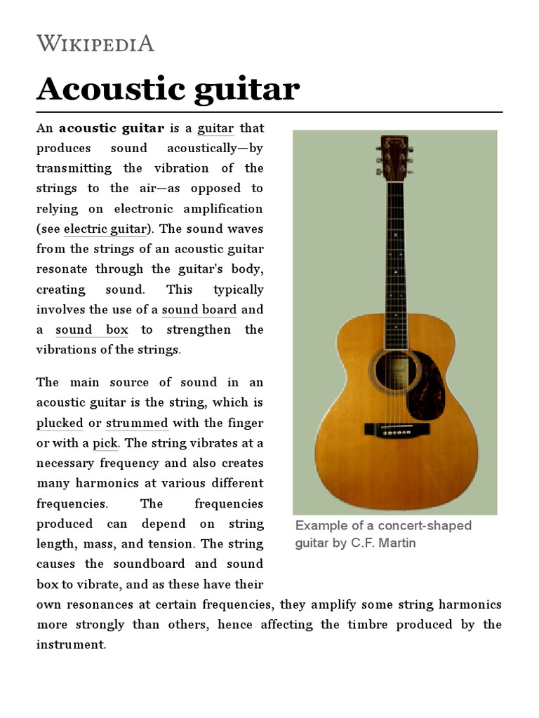 Acoustic Guitar | PDF | String Instruments | Musical Instruments